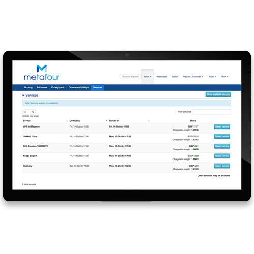 Outbound Mailroom Software | Metafour.com